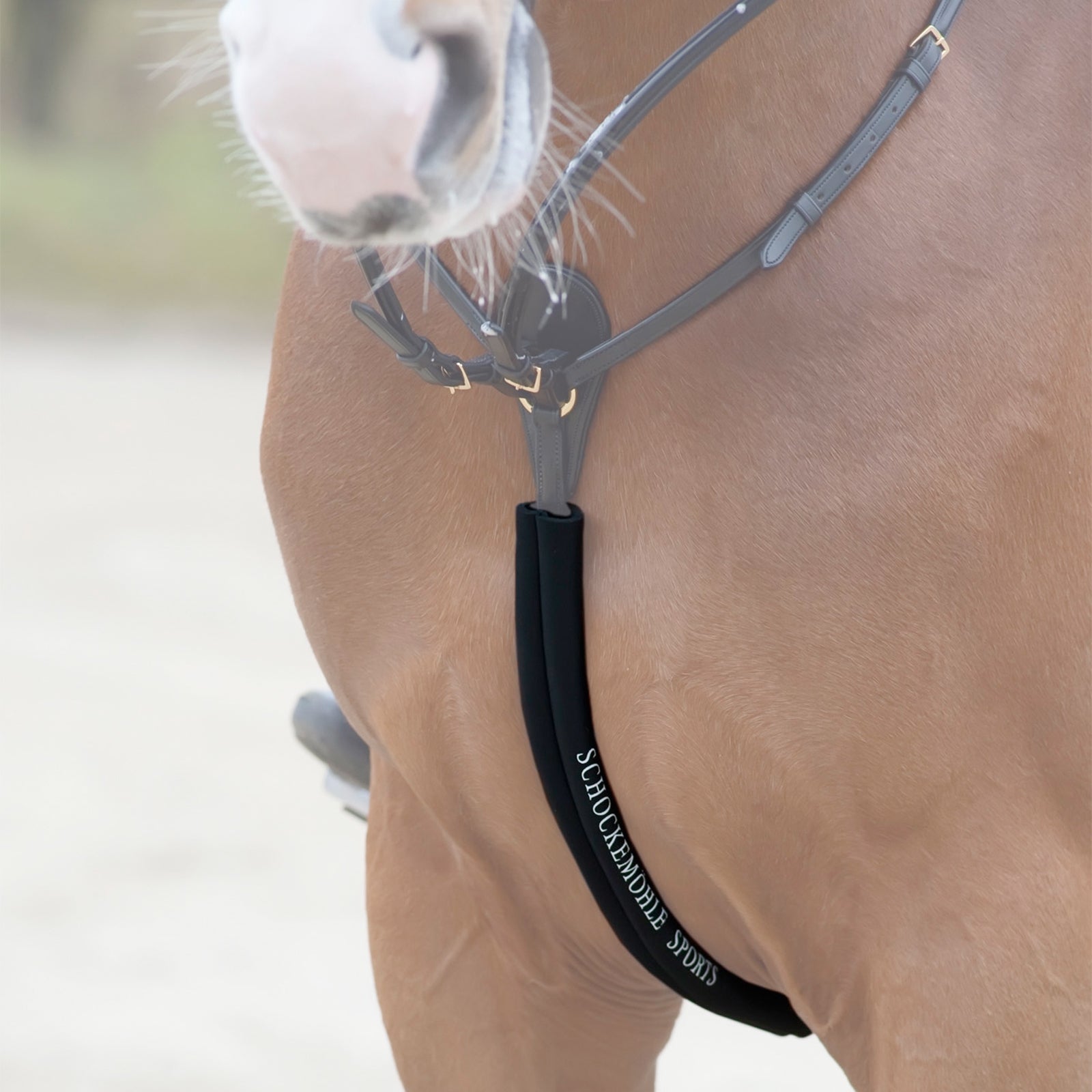 Body Guard, neoprene tube breastplate Black One Size – horze