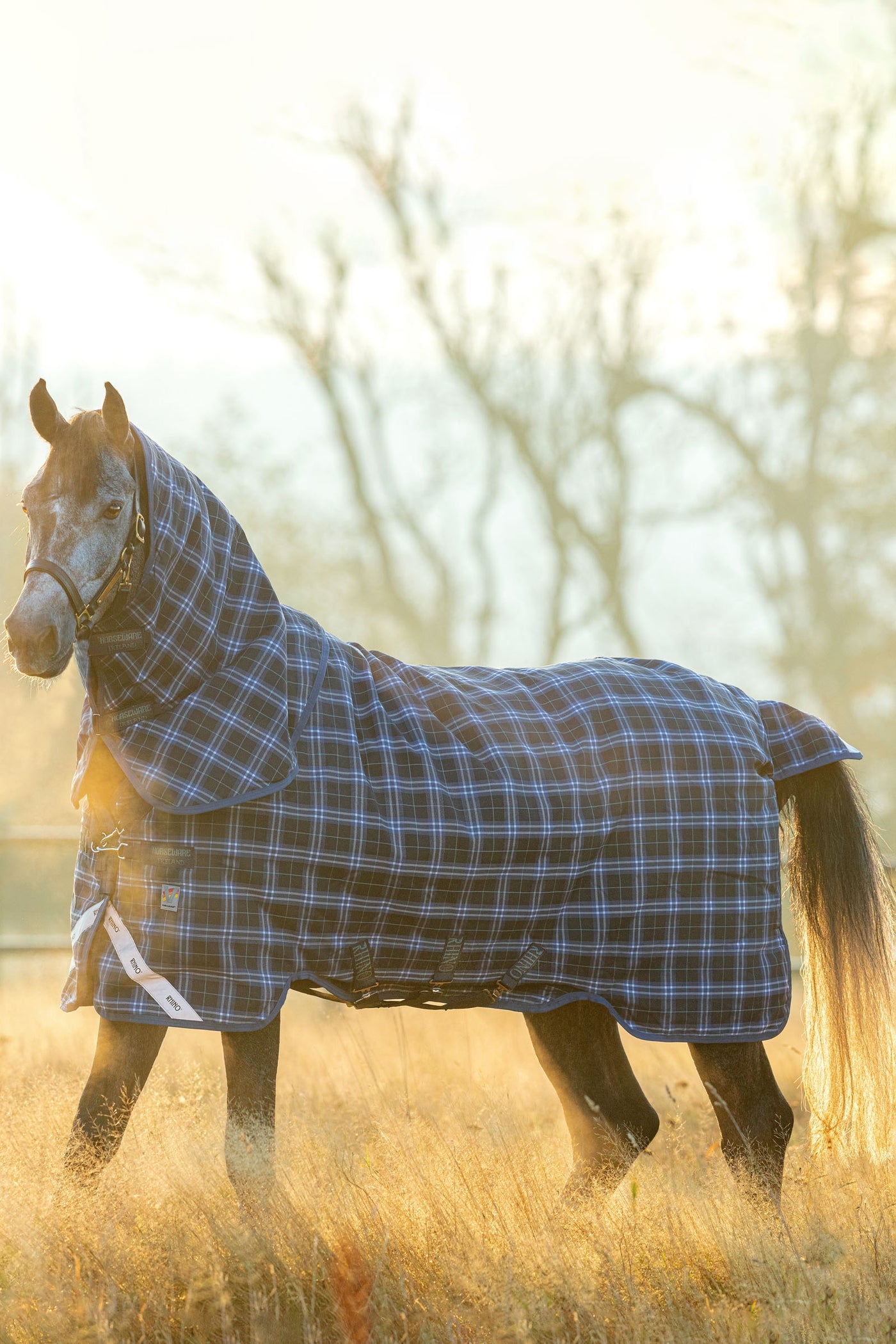 Rhino Plus Vari-Layer Turnout Rug with Detachable Neck, 450g MDB/IDB 1 ...