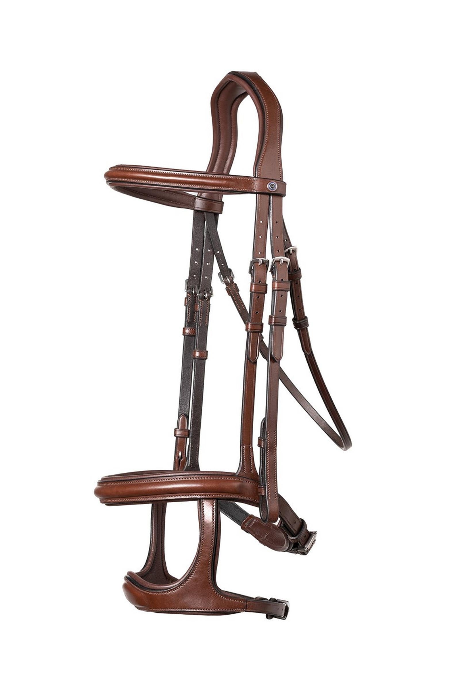 Paris Double Noseband Bridle Brown/Silver C – horze